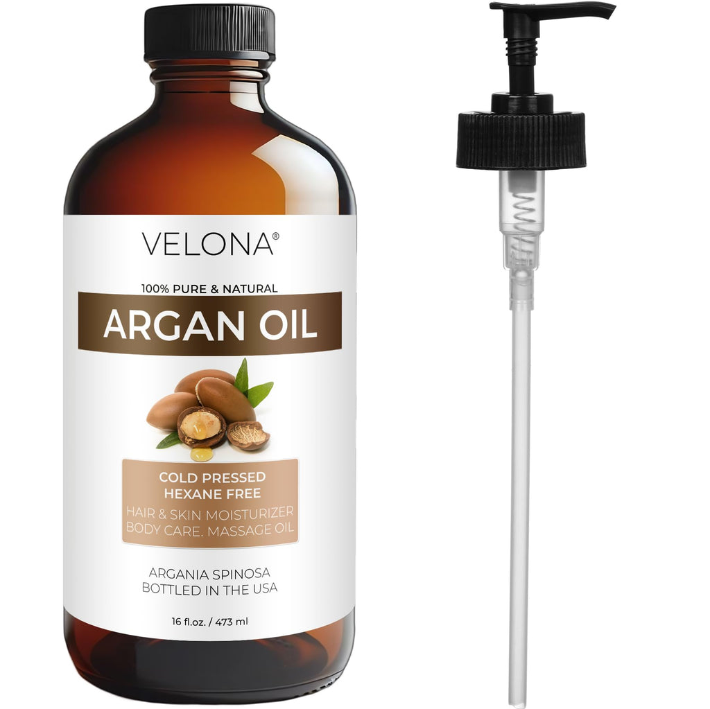velona Argan Oil - 16 Fl Oz in Glass Bottle | 100% Pure and Natural ...